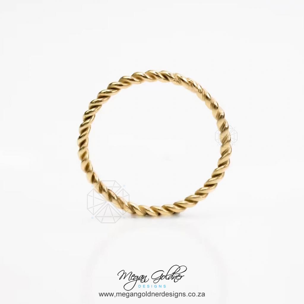 9ct Gold Rope Ring • Megan Goldner Designs